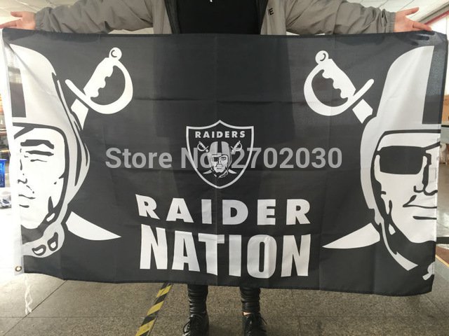 Oakland Raiders Nation Banner Flag Custom Colors World Series 3ft X 5ft