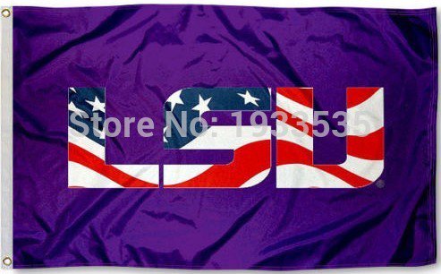 Louisiana State Tigers LSU Tigers Patriotic college banner 3x5ft Flag