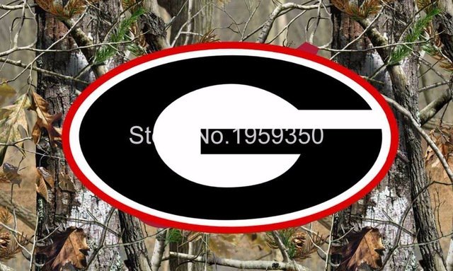Georgia Bulldogs real tree camo 3ftx5ft 100D Polyester Flag metal Grommets