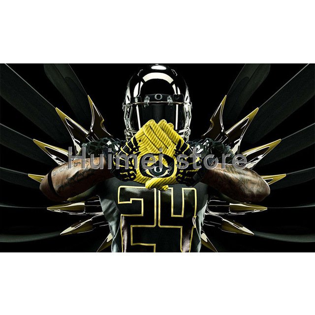 Oregon Ducks Flag with polyester digital printing 3x5ft
