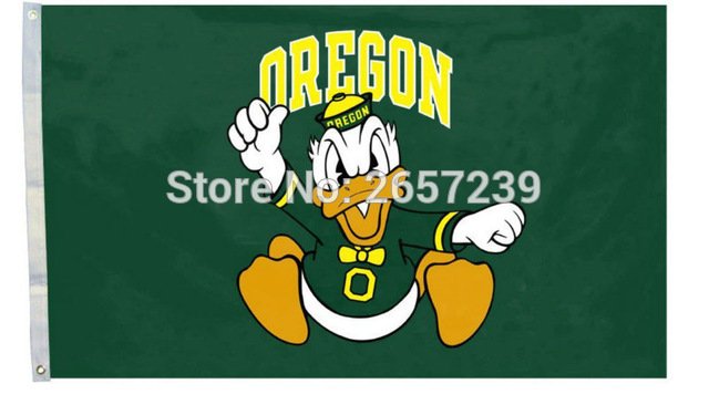 Team Logo Oregon Ducks Flag 3x5FT banner 100D 150X90CM Polyester