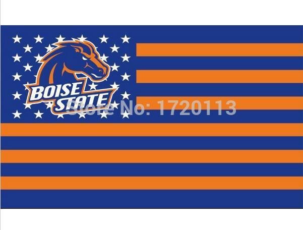 Boise State Broncos stras and stripes flag 3ftx5ft Flag metal Grommets