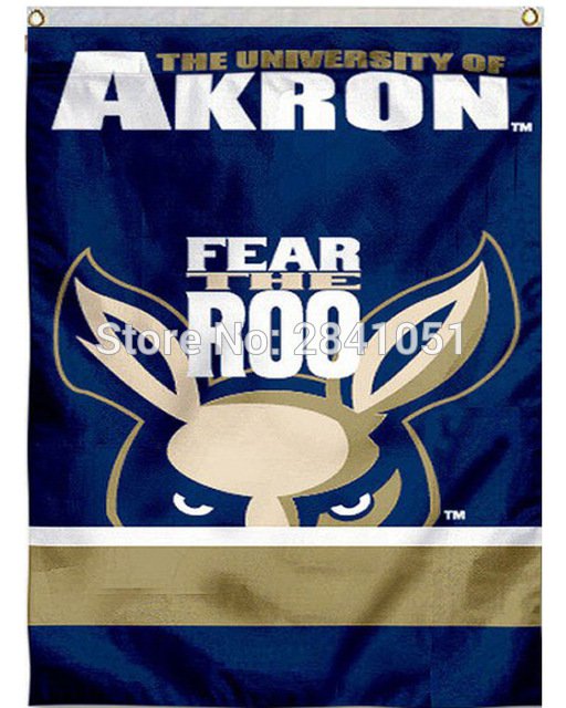 Akron Zips Polyester House Allegiance Team American Outdoor Indoor Flag ...
