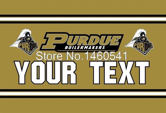 Purdue Boilermakers YOUR TEXT Flag 3ft x 5ft Polyester Banner Flying