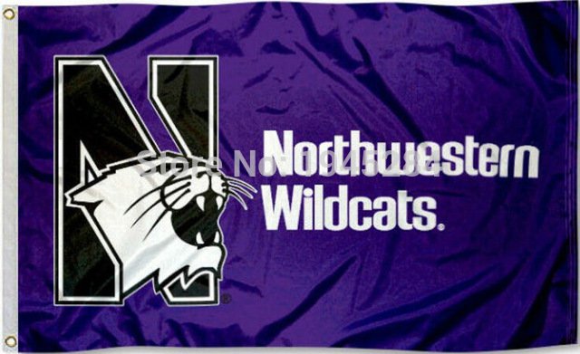 Northwestern Wildcats Wordmark Flag 003 New 3x5FT 90x150CM Polyester 9479