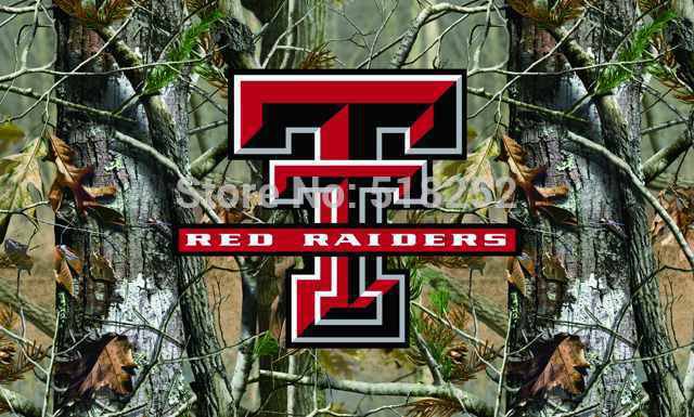 Texas Tech Red Raiders camo background Flag 3x5 FT Custom flag grommets 603