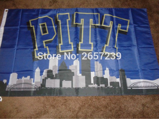 University of Pittsburgh Panther Skyline flag 3x5FT banner150X90CM