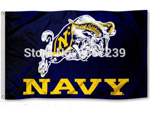Navy Midshipmen Flag 3x5FT banner 100D Polyester brass grommets custom66