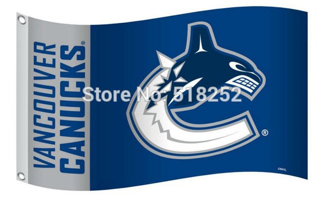 Vancouver Canucks wordmark Flag Polyester 150X90CM Custom flag grommets ...