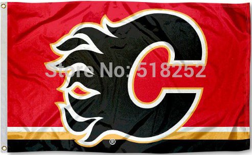 Calgary Flames Flag 3x5 FT 150X90CM Banner 100D Polyester flag 1133