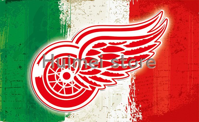 Detroit Red Wings Flag 3x5FT banner 100D Polyester brass grommets ...