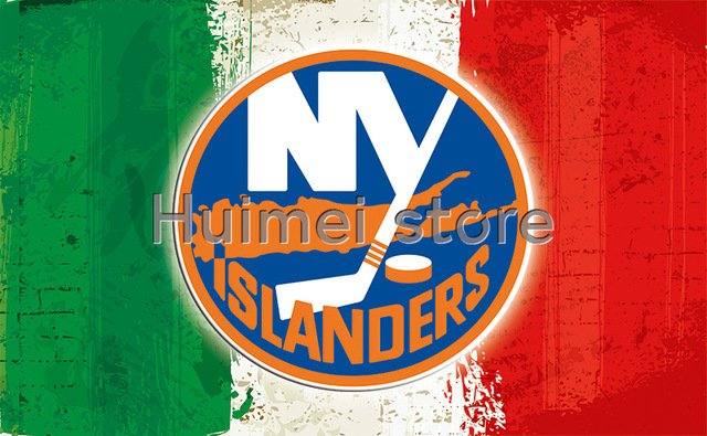 New York Islanders Flag 3x5FT banner 150X90CM 100D Polyester brass grommets