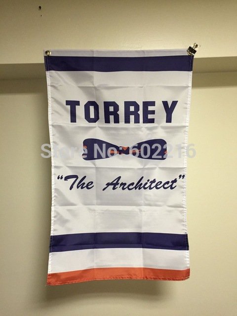 GM Bill Torrey Retirement Banner New York Islanders Flag Stanley Cup ...