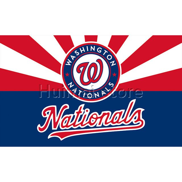 Washington Nationals flag 3ftx5ft Banner 100D Polyester Flag metal Grommets