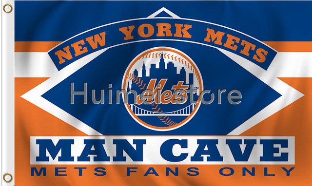New York Mets flag 90x150cm man cave style decoration gift flag digital ...