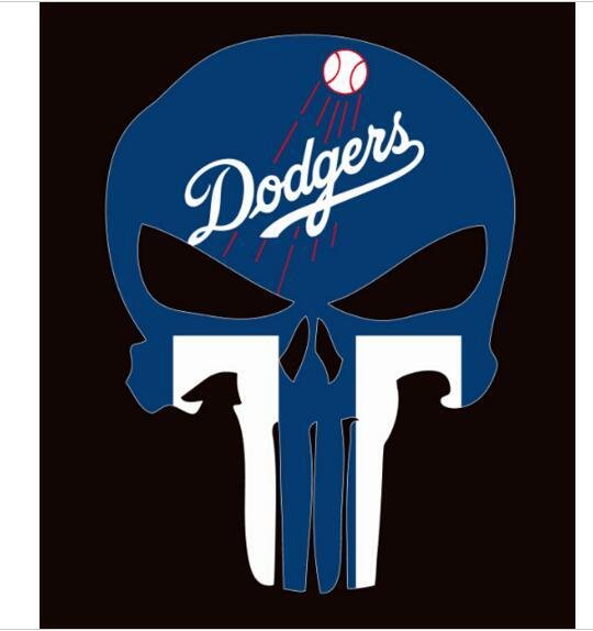 Los Angeles Dodgers skull Flag digital printed 3X5FT flag with 2 metal ...