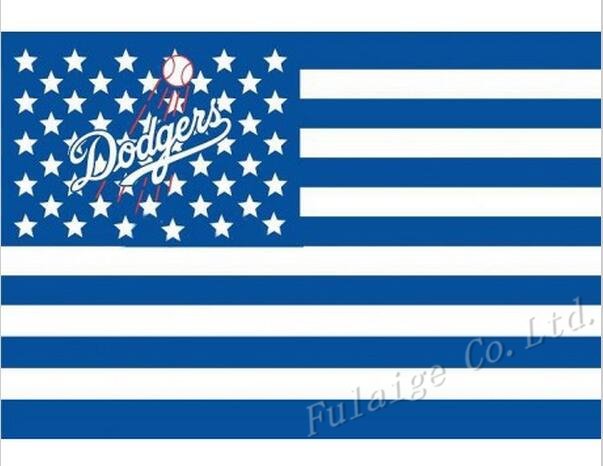 Los Angeles Dodgers logo flag 3ftx5ft Banner 100D Polyester