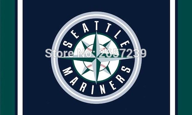Seattle Mariners Column Flag 3x5FT banner 100D 150X90CM