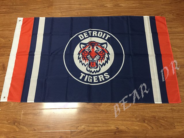 Detroit Tigers flag 3ftx5ft Banner 100D Polyester Flag metal Grommets
