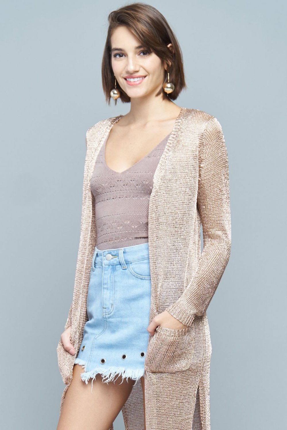 Distressed Knit Crop Top