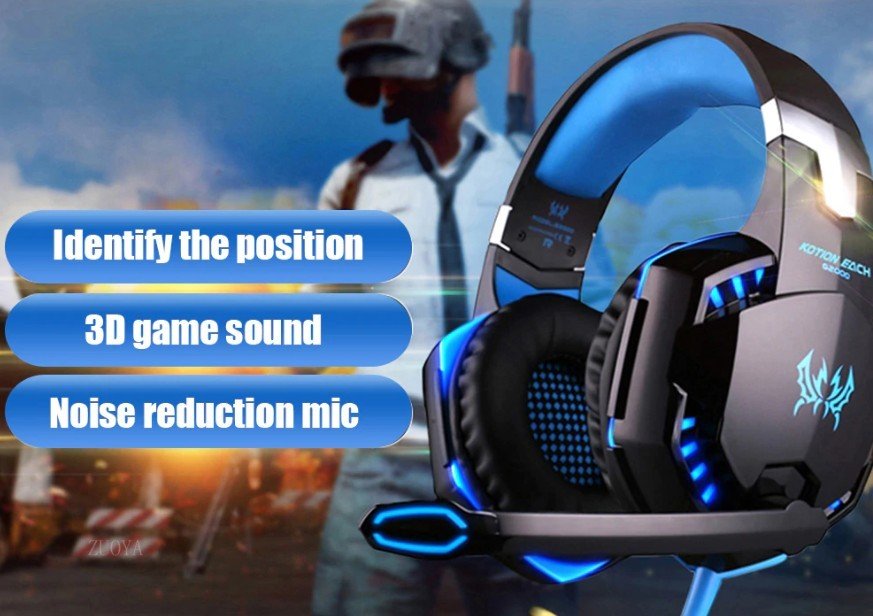 Ninja Dragon G9300 LED Gaming Headset with Microphone in RED