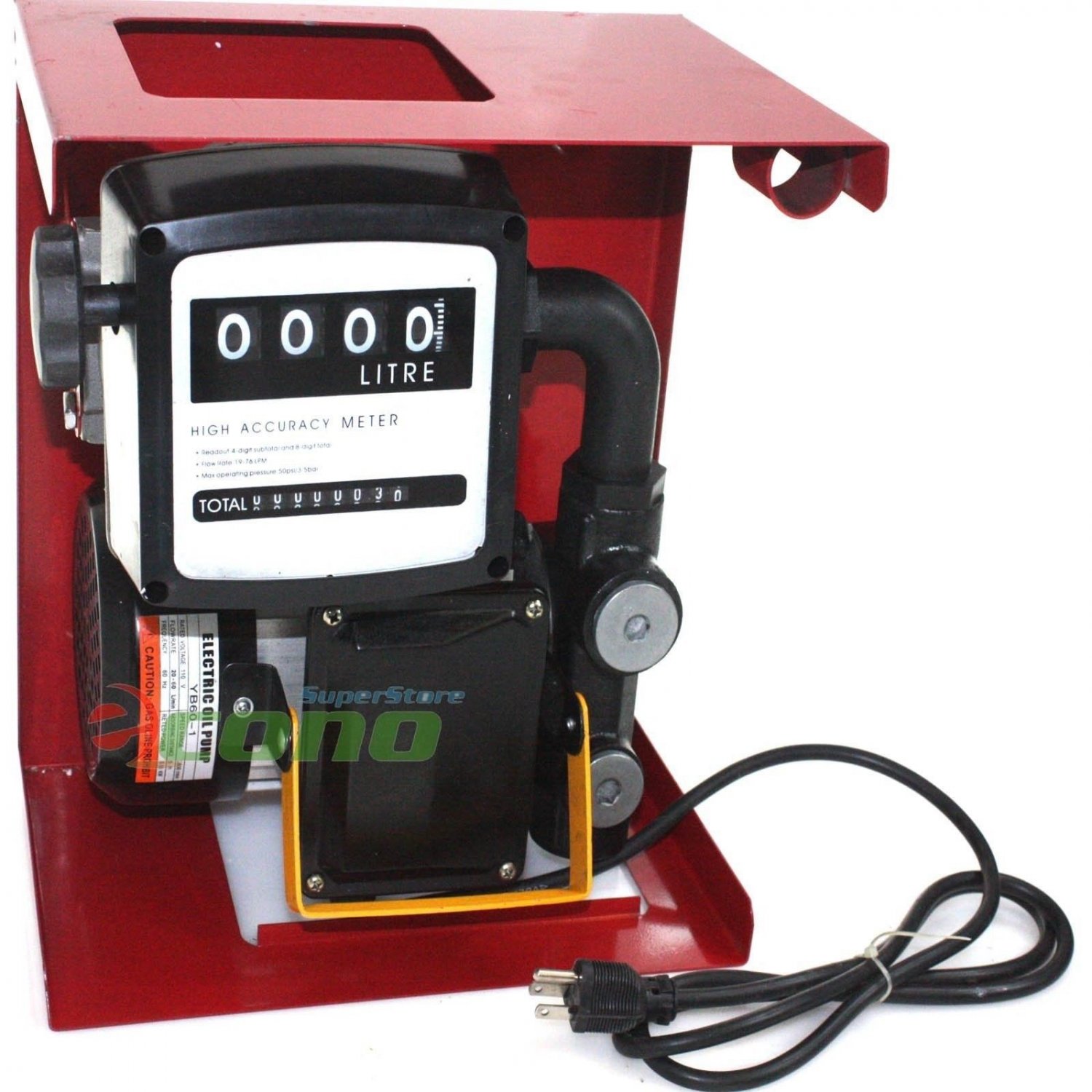 AC 110V Diesel Fuel Refill Pump Mechanical Meter Fueling W/Automatic ...