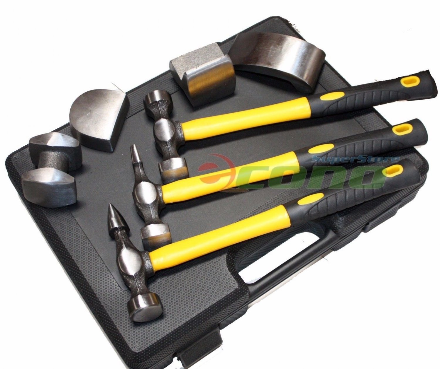 7PCS AUTO BODY FENDER KIT FINISHING Bumping Curve HAMMER DOLLY REPAIR TOOLS