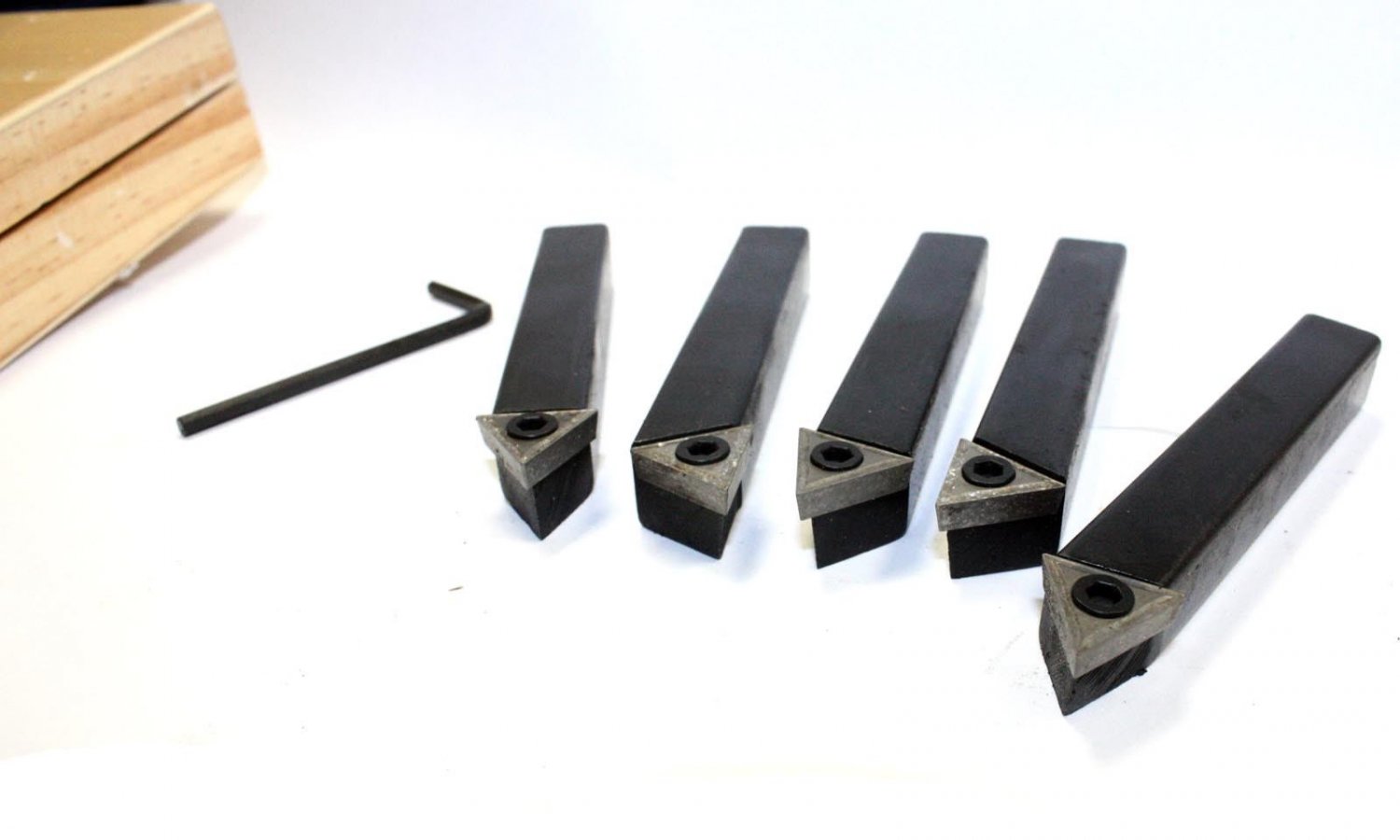 5 Piece 1/2" MINI LATHE INDEXABLE CARBIDE INSERT CHIPBREAKER TOOL BIT SET