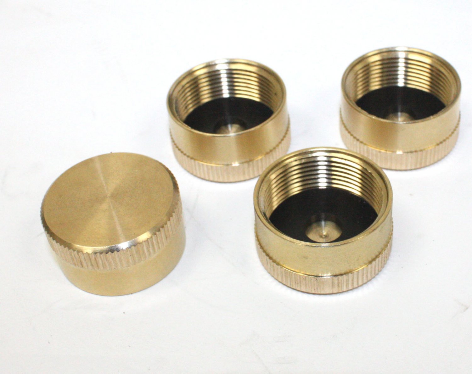 Lot 4 Solid Brass Cap for Refill 1 LB Propane Bottle Gas Tank Cylinder ...