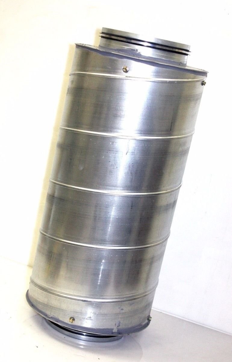 Silencer 8" x 24" Duct Muffler Inline Fan Blower Silencer Noise Sound ...