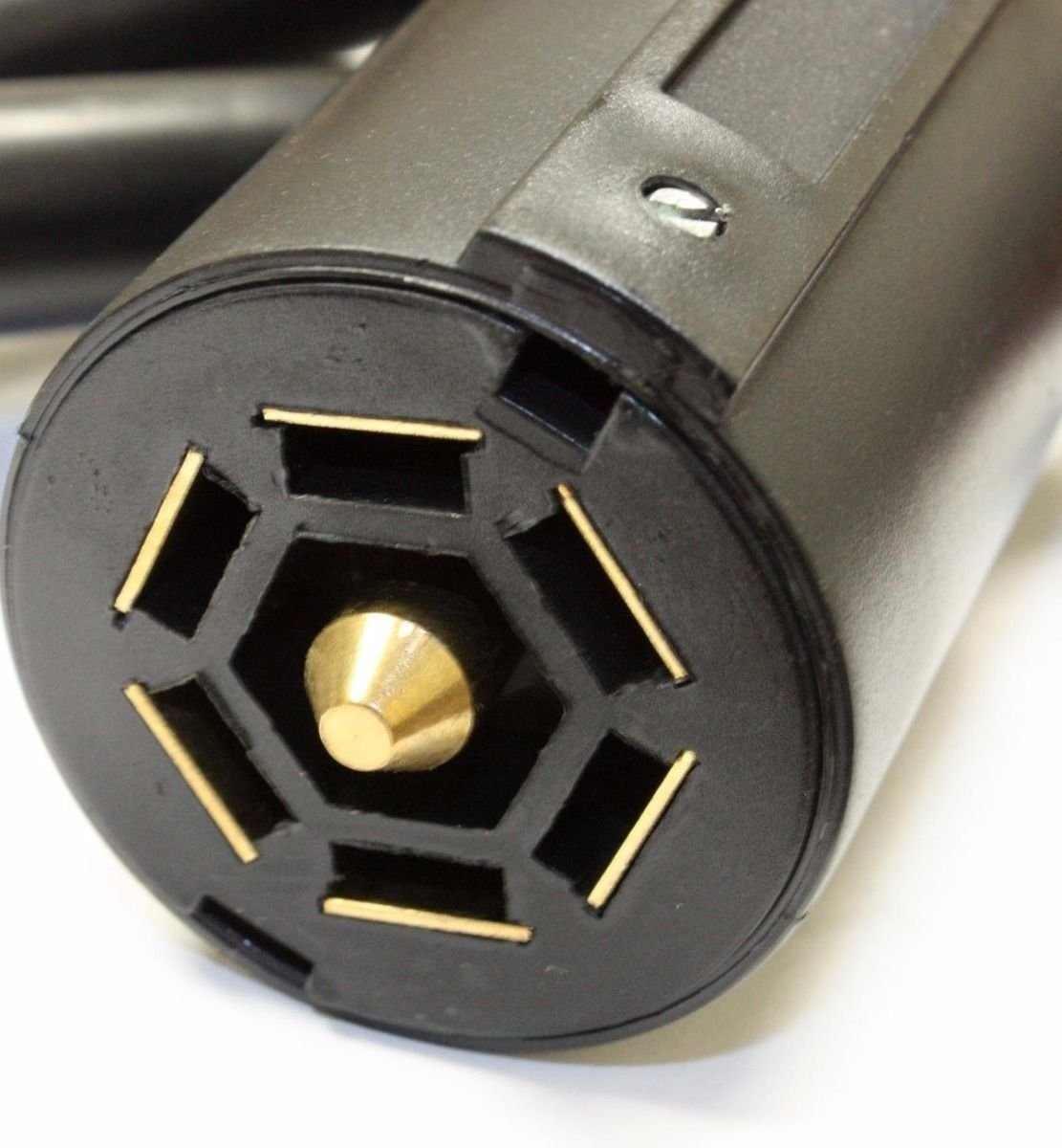 7FT Foot 7 Way Trailer Cord Wire Harness Light Plug Connector Molded RV ...