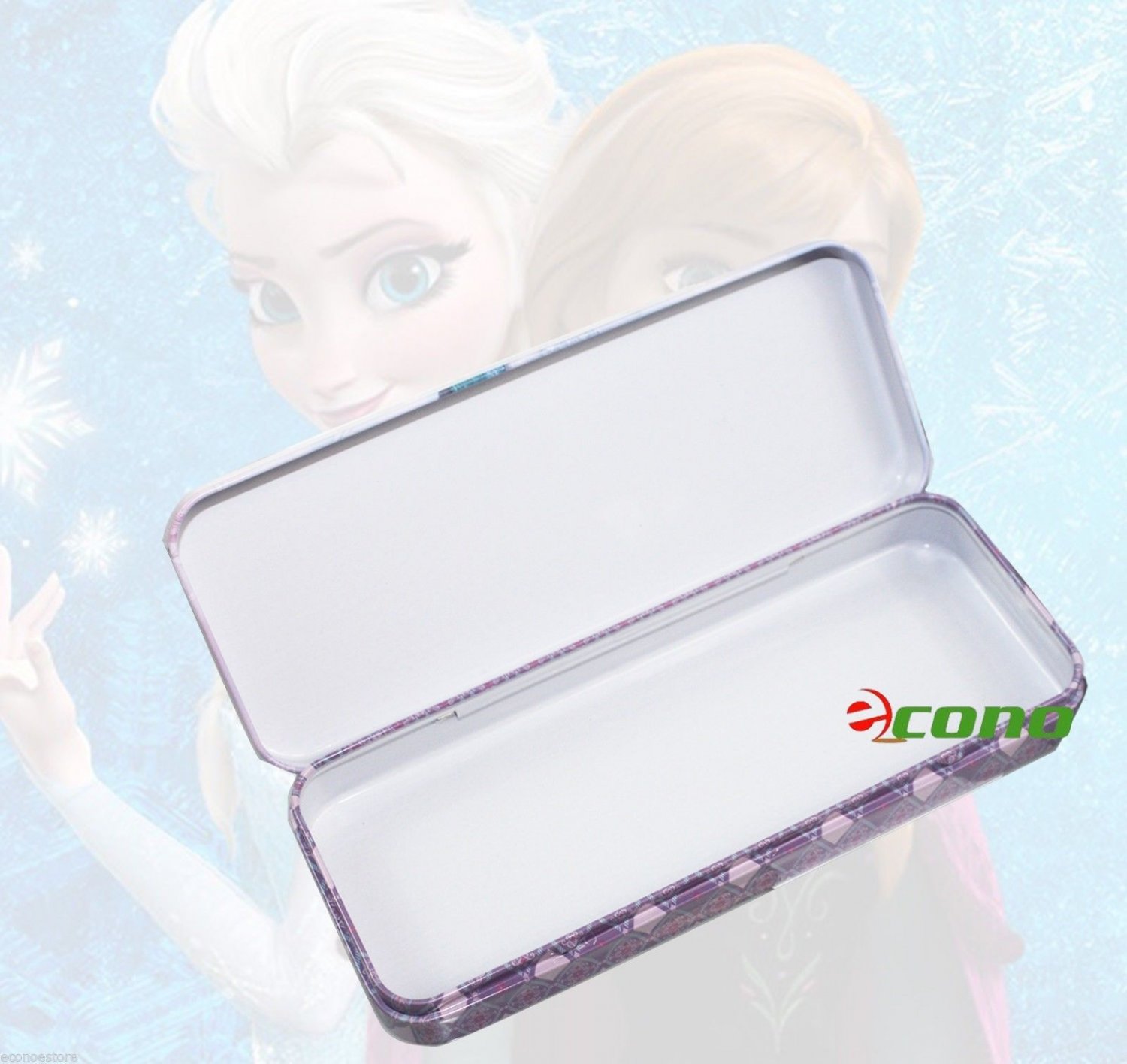 Disney Frozen Elsa/Anna Tin Pencil Case school supply 8" x 3" x 1.25 ...