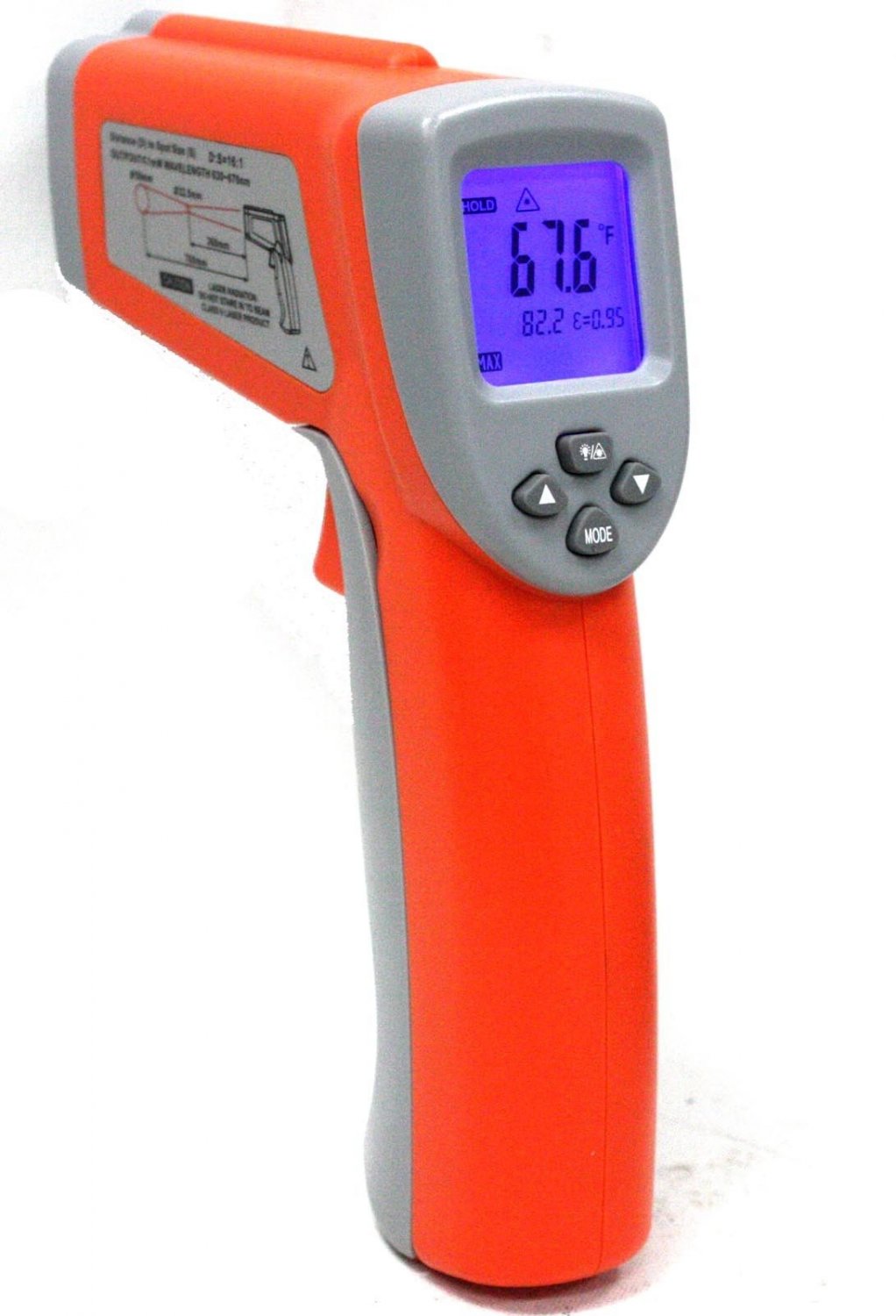 Dual Laser Optical Focus Temperature Hand Gun Non Contact Infrared ...