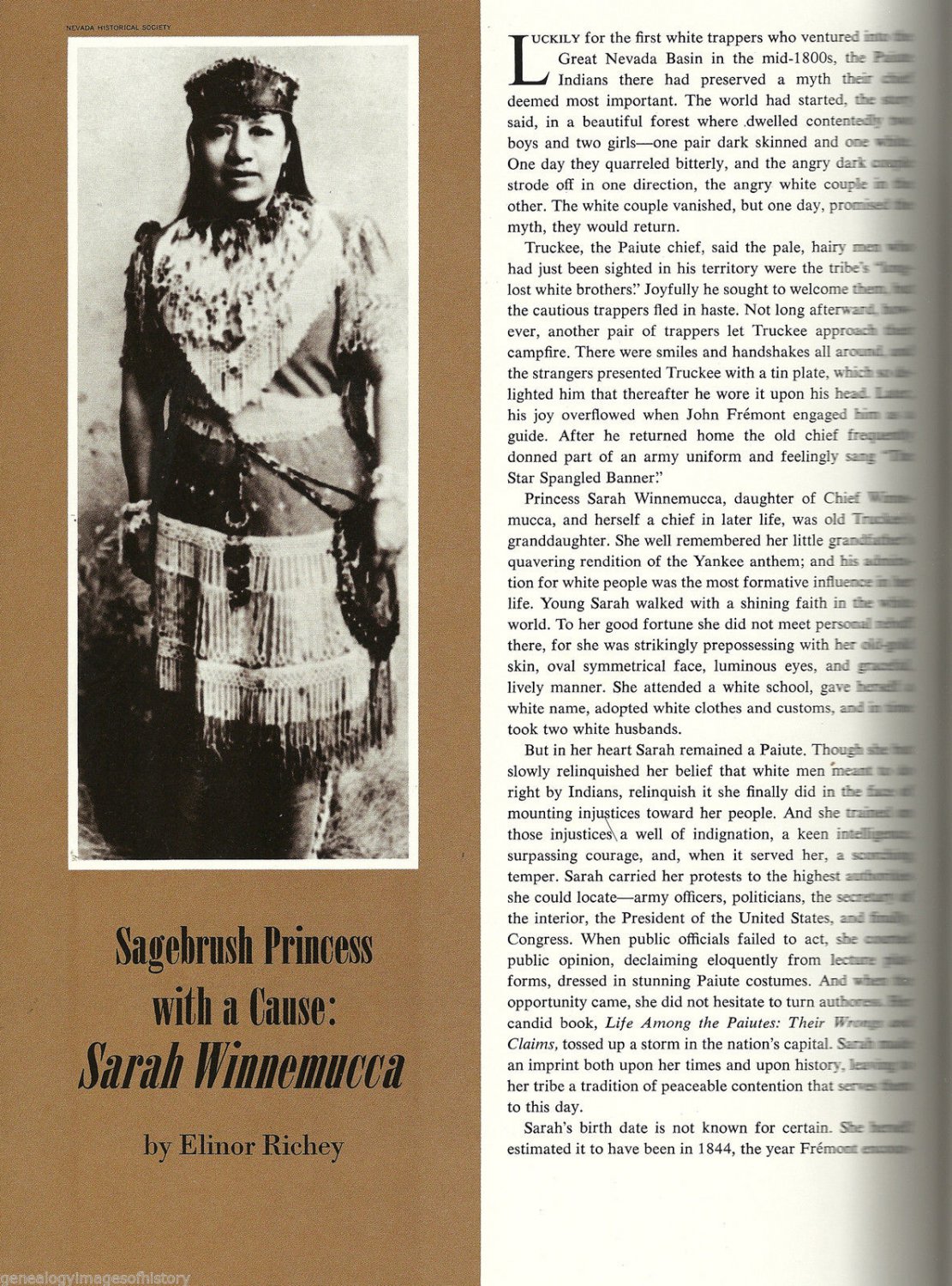 Sarah Winnemucca - The Sagebrush Princess + Genealogy