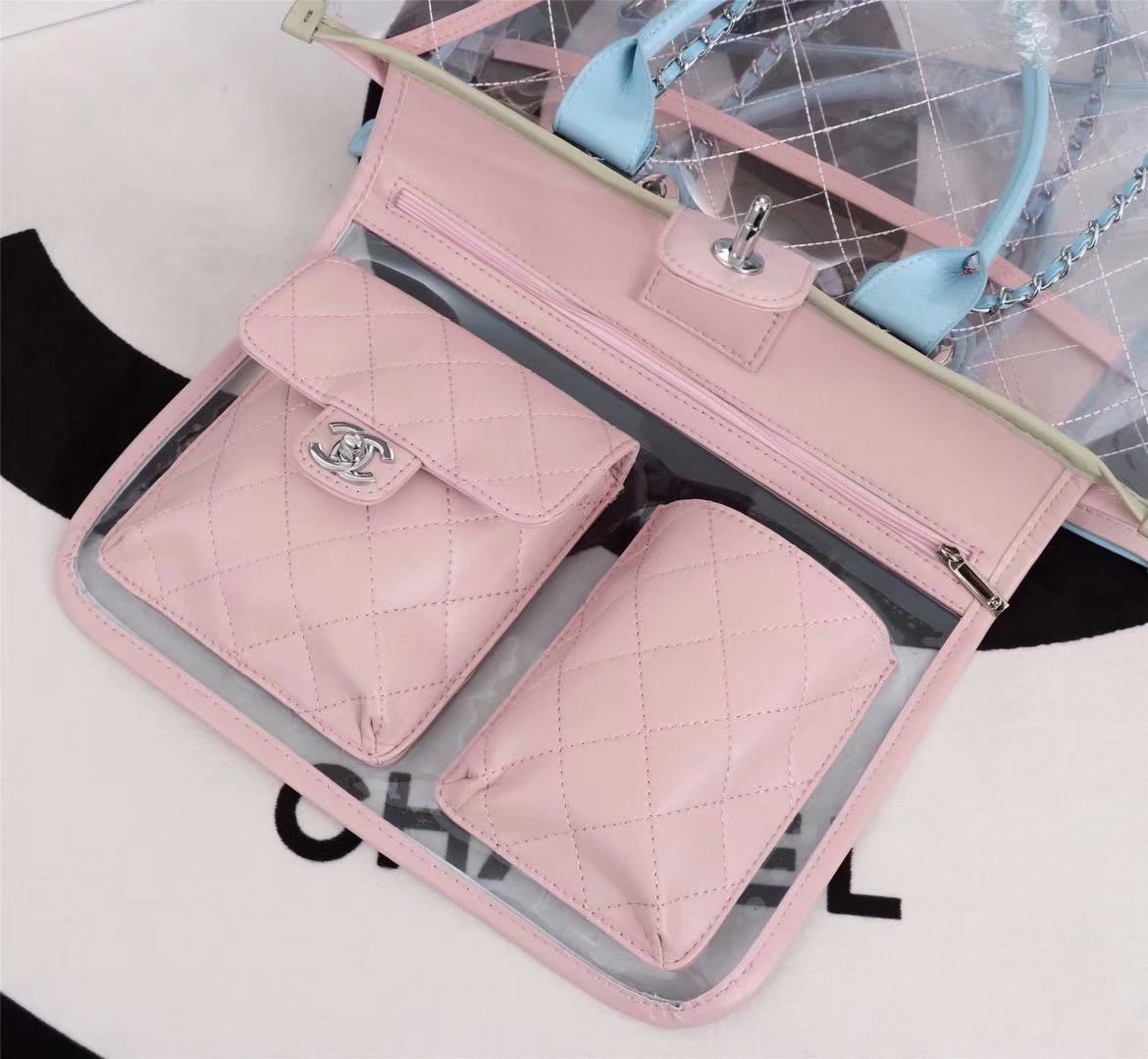 Chanel Strawberry Blueberry Ice Cream Purse Transparent Sheepskin ...