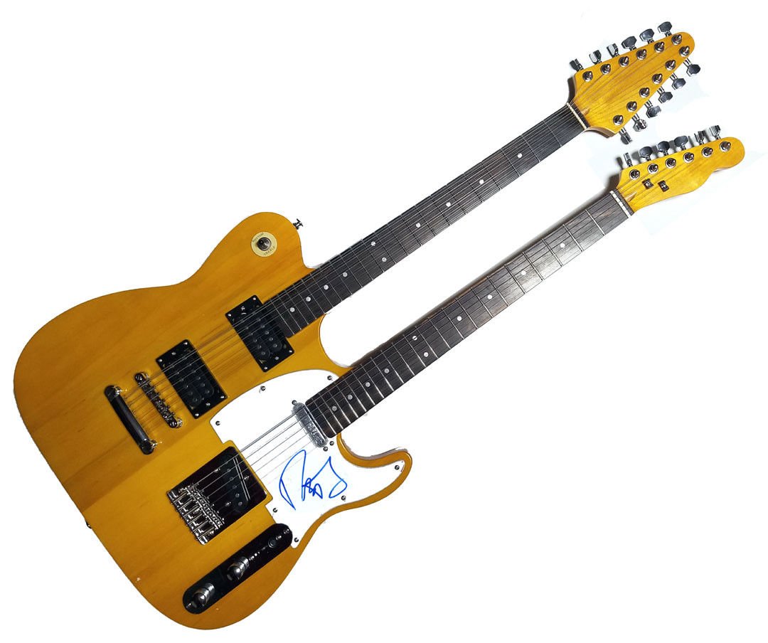 Rob Thomas Autographed Double Neck Telecaster Guitar UACC RD AFTAL RACC TS