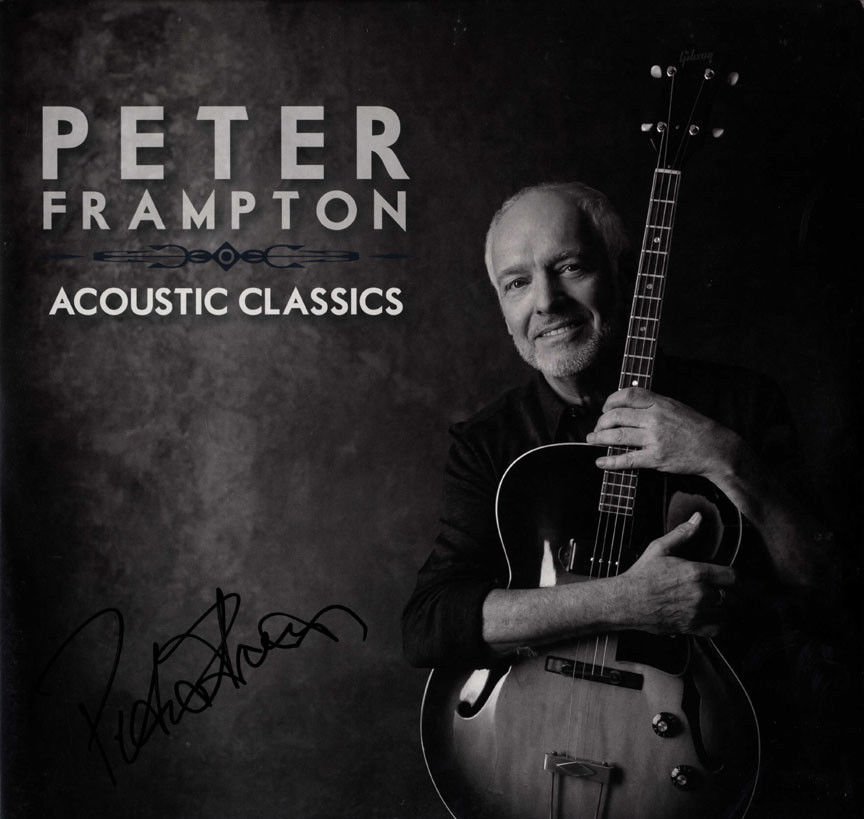 Peter Frampton Autographed Acoustic Classics Album Cover AFTAL UACC RD COA
