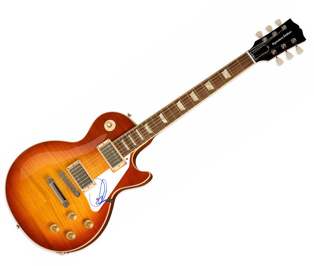 Maroon 5 Adam Levine Autographed Signed Sunburst Guitar AFTAL UACC RD