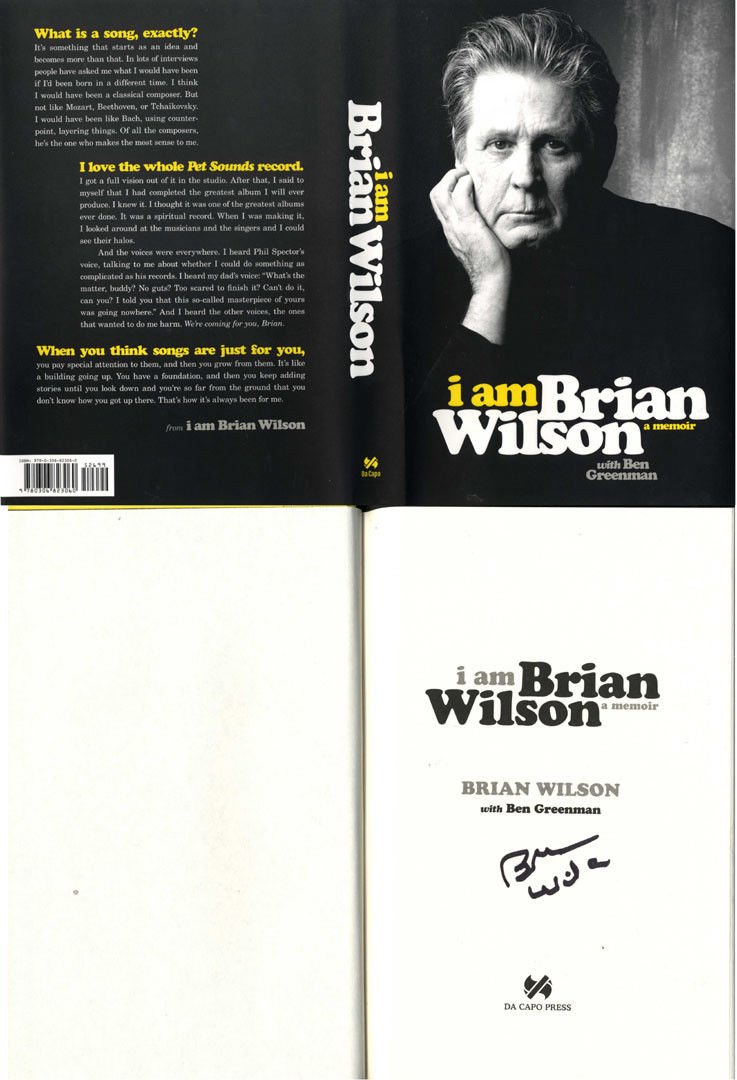 Brian Wilson Signed Autographed I Am Brian Wilson Title Page AFTAL UACC ...
