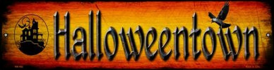 Halloween town Novelty Mini Metal Street Sign
