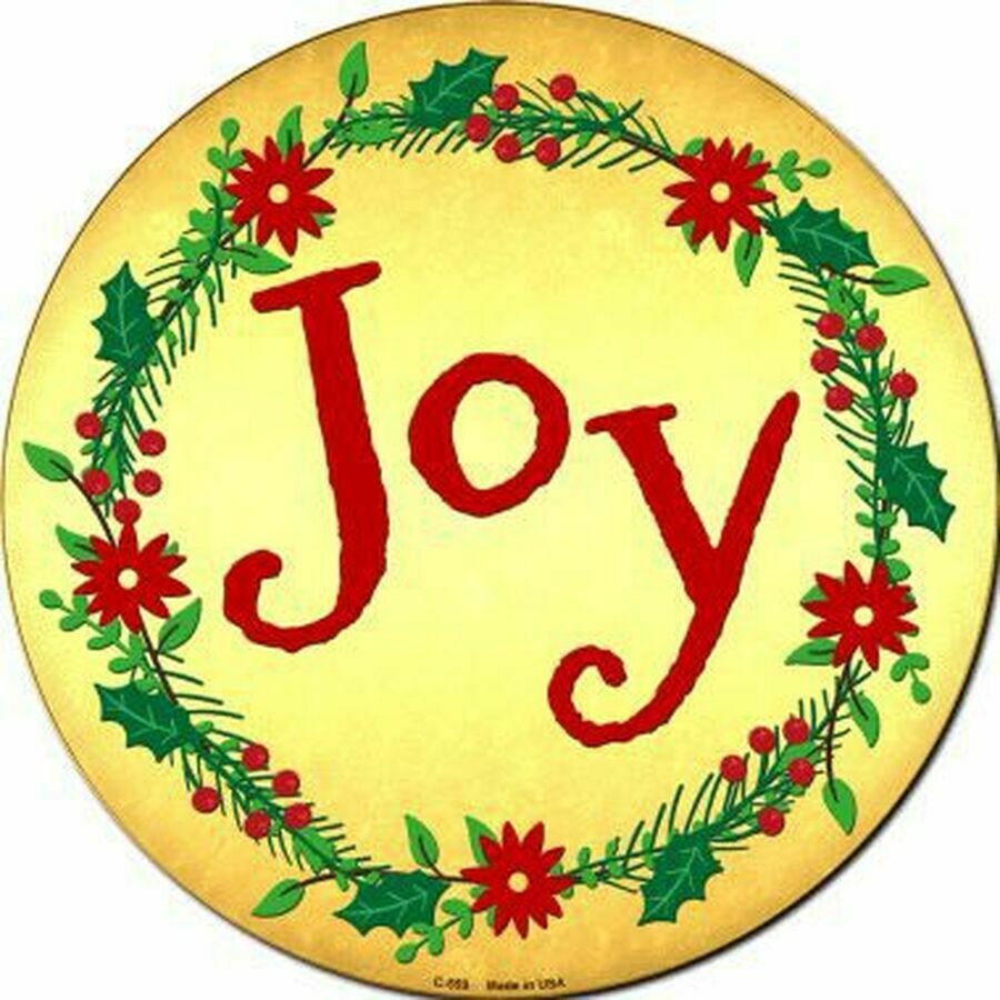 Joy Novelty Metal Circular Sign