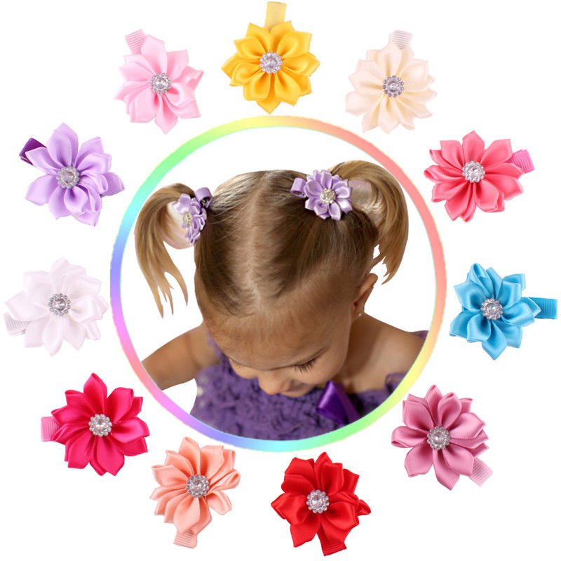 11pcs Kids Baby Girl Toddlers Flowers Hair Clips Accessories Hairpins ...