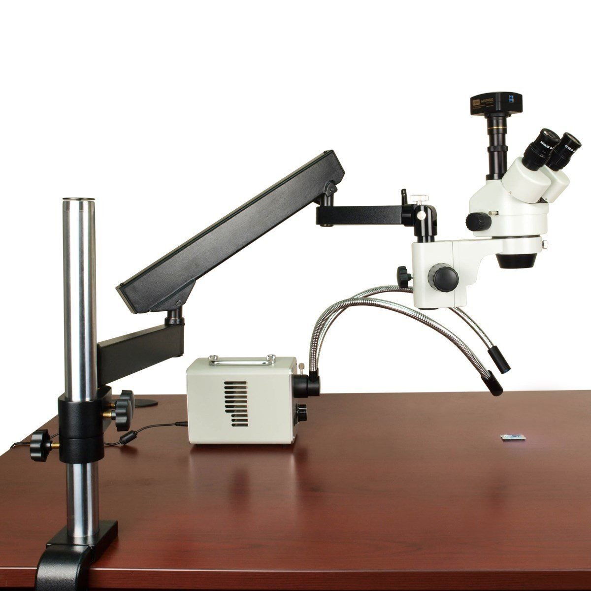 OMAX 2.1X-225X 18MP USB3.0 Digital Stereo Microscope on Articulating ...