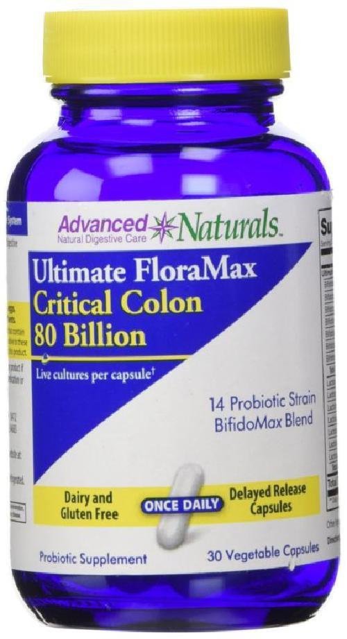 Advanced Naturals Ultimate Floramax Critical Colon 80 Billion Caps 30 Count