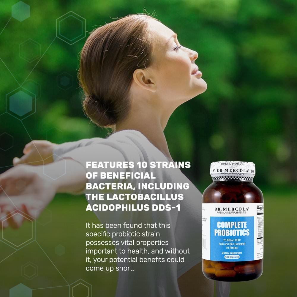 Dr. Mercola Complete Probiotics 180 Ct - 90 Servings - Twice Daily ...