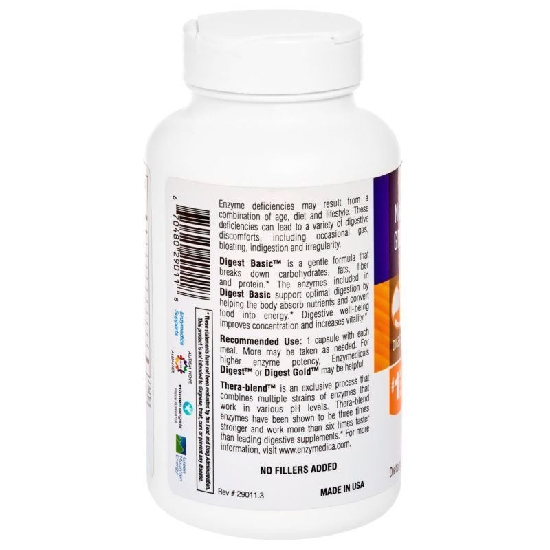 Enzymedica - Digest Basic Essential Full Spectrum Digestive Enzymes 180 ...