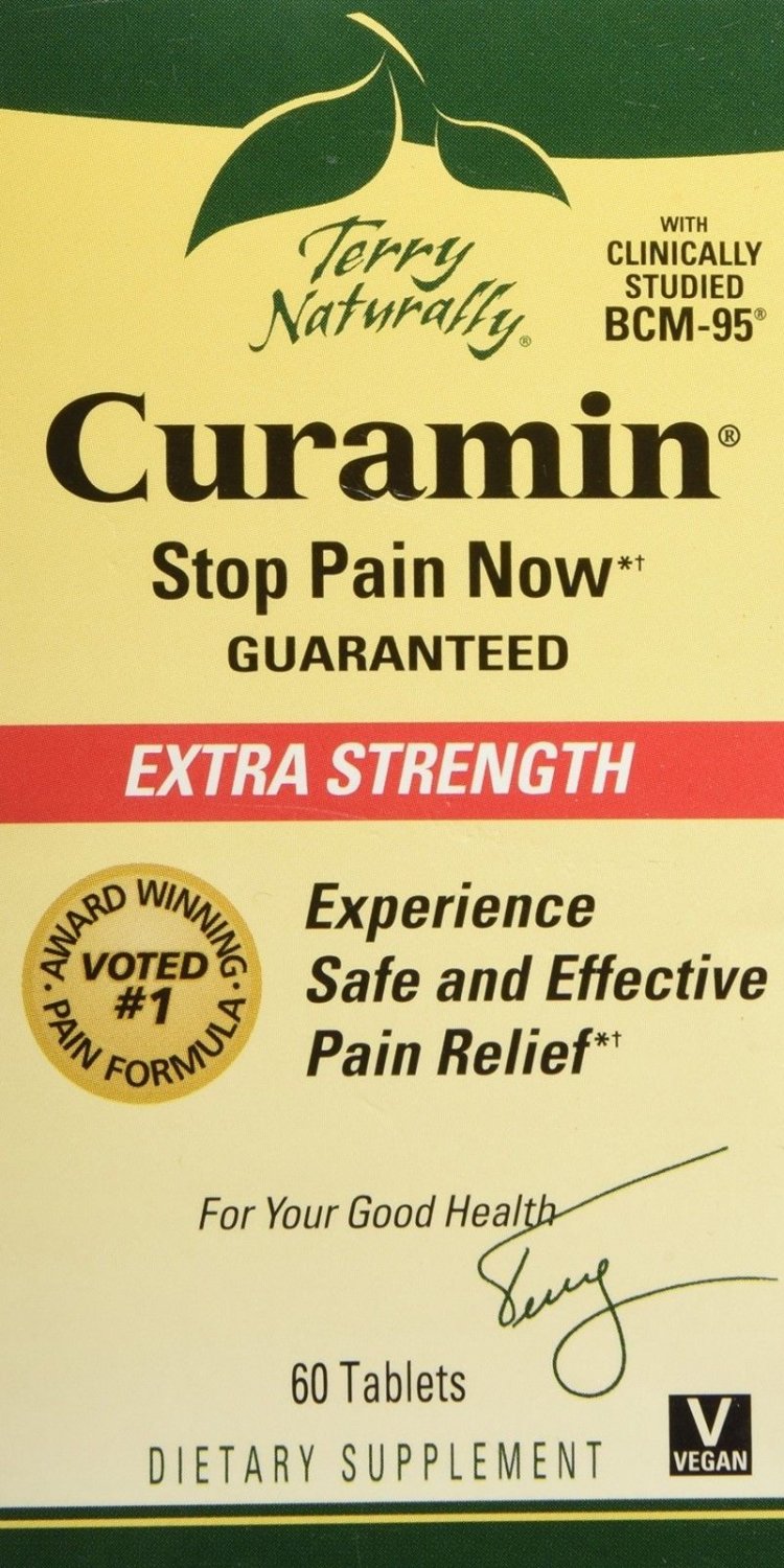 Terry Naturally Curamin Extra Strength Powerful Pain Relief Curcumin 60 ...