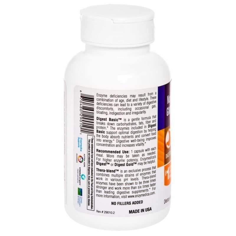 Enzymedica - Digest Basic Essential Full Spectrum Digestive Enzymes 90 ...