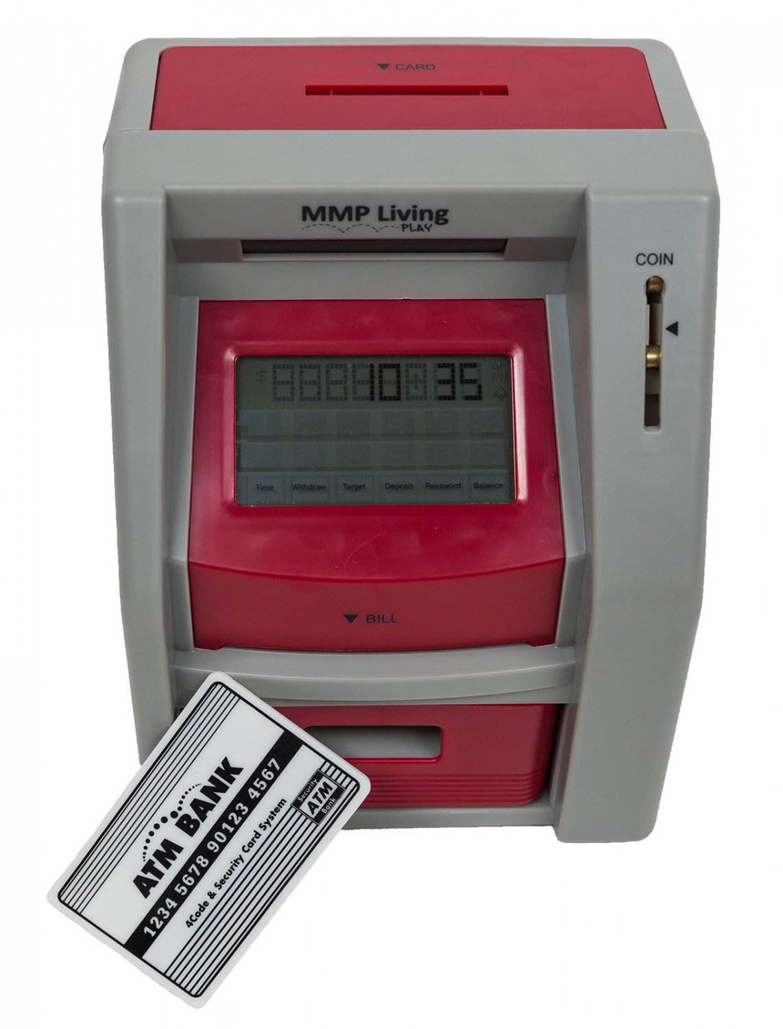 ATM Savings Bank with Touch Screen - Red