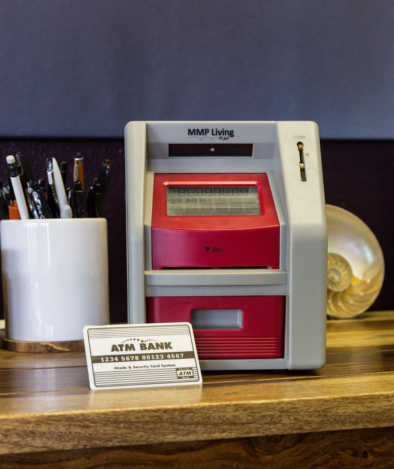 ATM Savings Bank with Touch Screen - Red